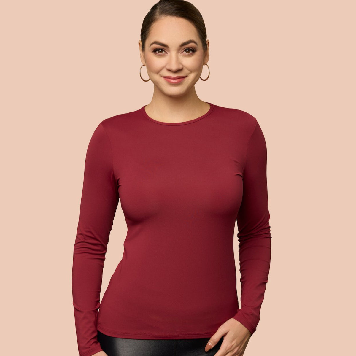 Long Sleeve Crew Neck Layering Top - Adea - Everyday Luxury